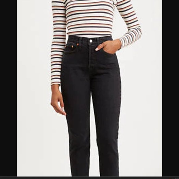 Levi's | Jeans | Levis Icon Wedgie Fit Jeans Black Button Fly Premium Denim Size 24 | Poshmark